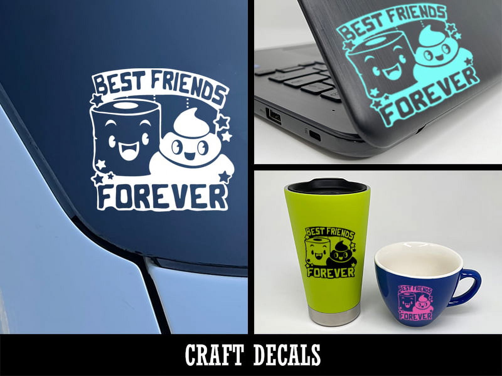 Toilet Paper and Poop Best Friends Forever Friendship Love Craft Vinyl ...
