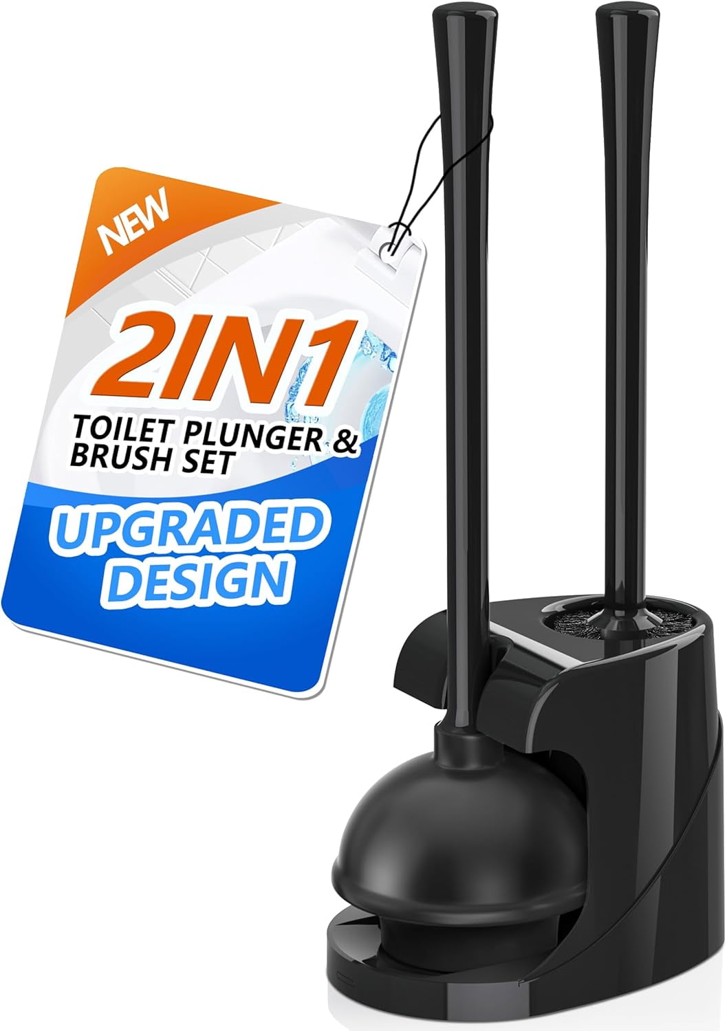 Toilet Plunger and Brush, Bowl Brush and Heavy Duty Toilet Plunger Set ...