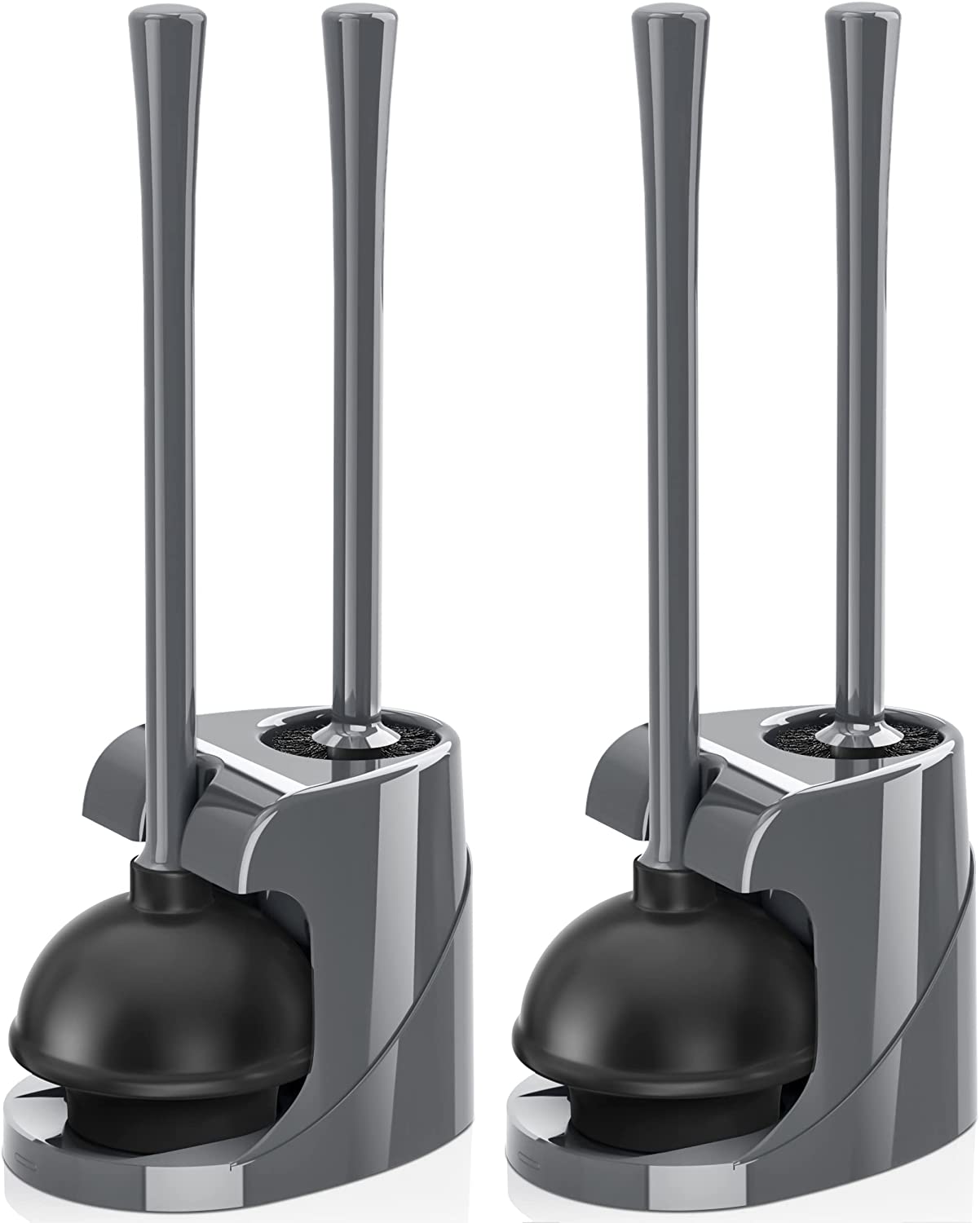 Toilet Plunger and Brush, Bowl Brush and Heavy Duty Toilet Plunger Set ...