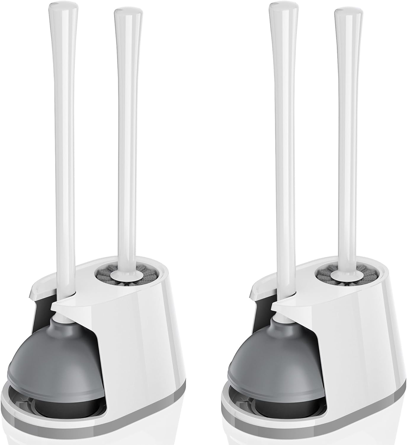 Toilet Plunger and Brush Set, 2 Pack Bowl Brush and Heavy Duty Toilet ...