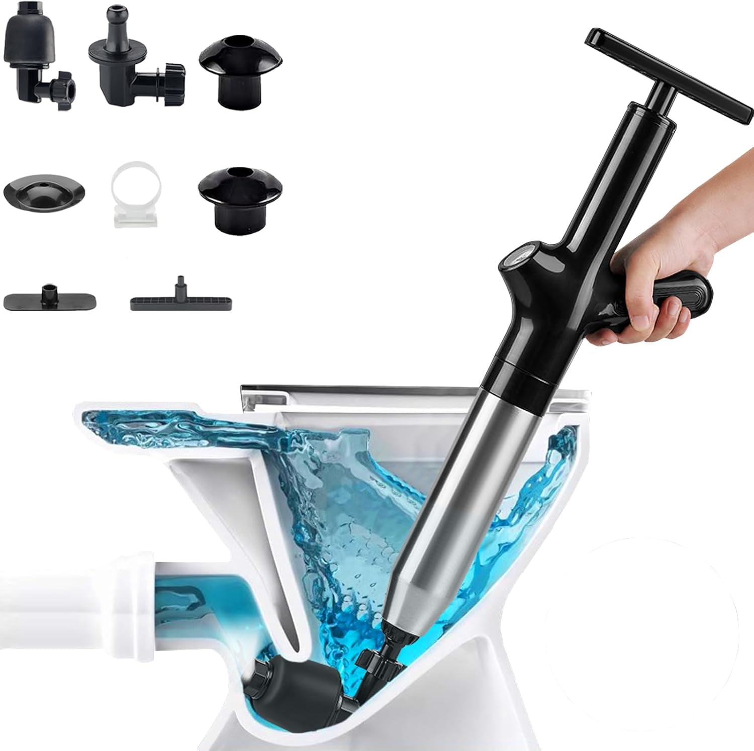 Toilet Plunger,Drain Clog Remover, High Pressure Air Drain Blaster with ...