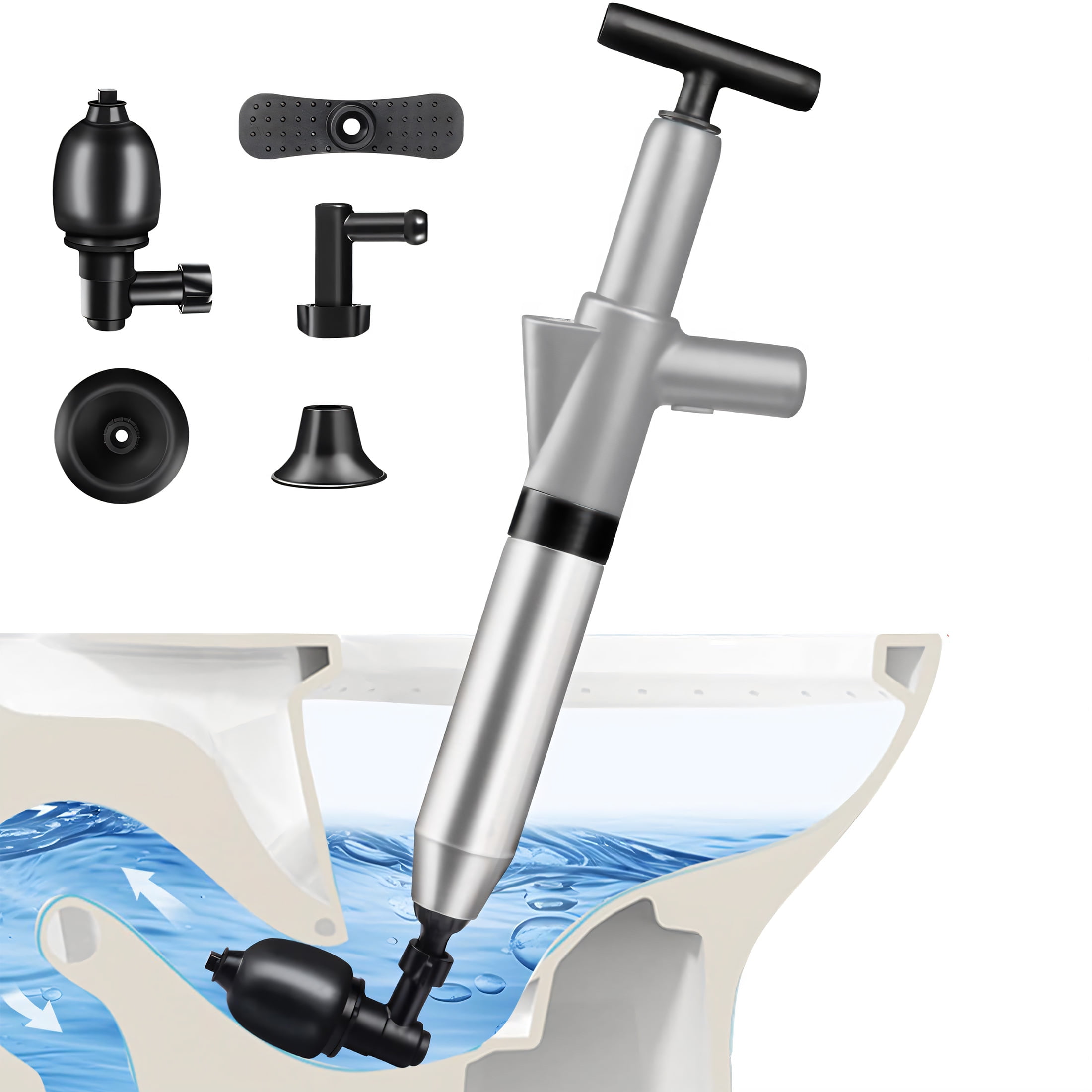 Toilet Plunger, Drain Clog remover, Plungers for Bathroom, Drain Snake ...