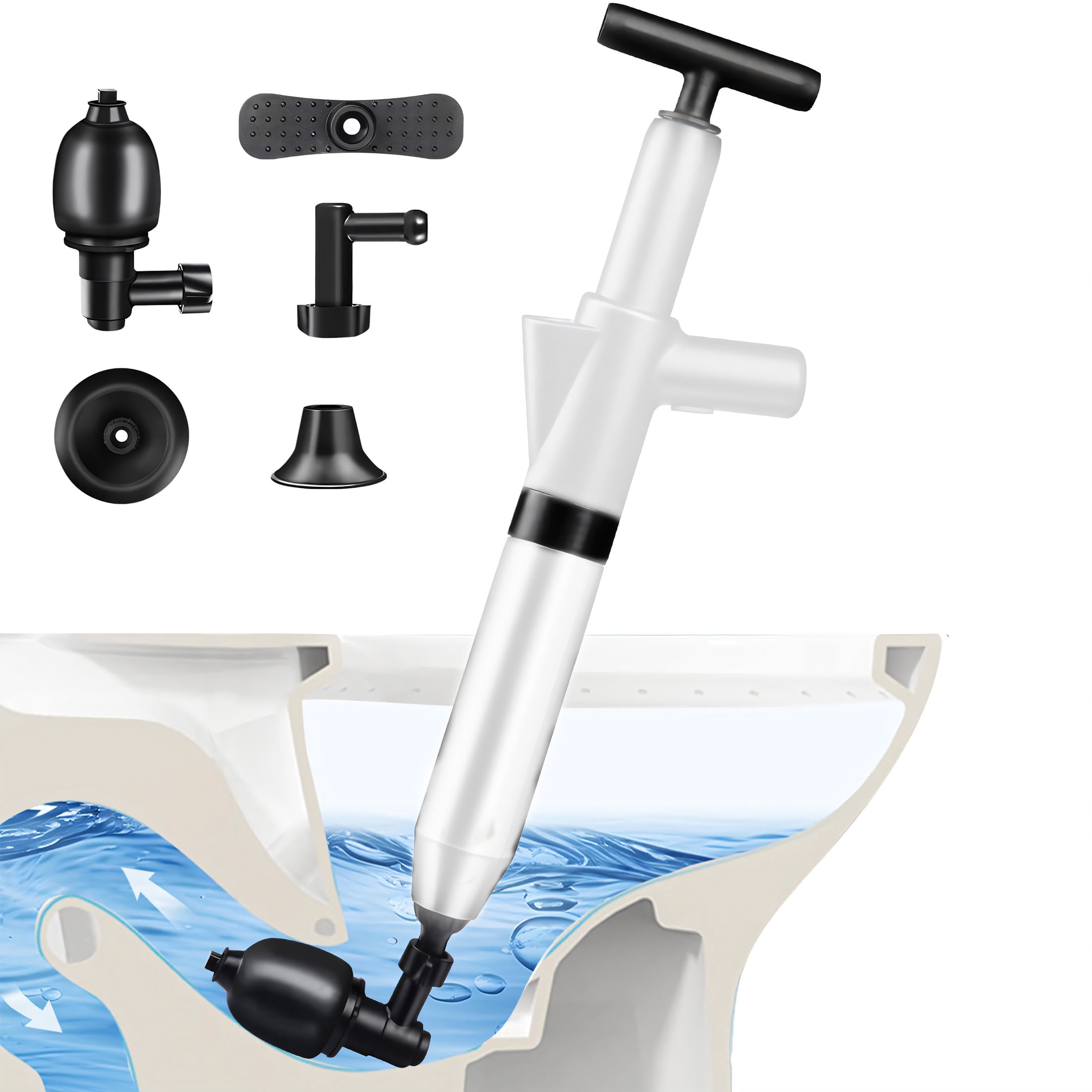 Toilet Plunger, Drain Clog remover, Plungers for Bathroom, Drain Snake ...