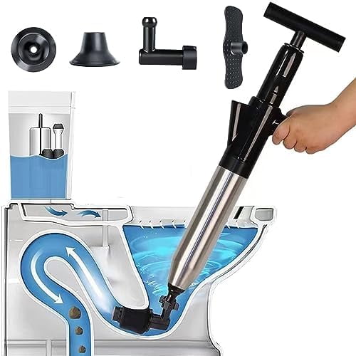 Toilet Plunger High Pressure Air Drain Blaster Gun Drain Clog Remover ...