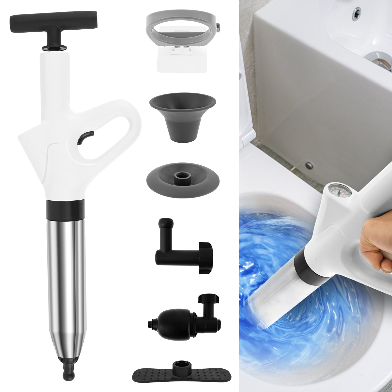 Toilet Plunger High Pressure Toilet Air Plunger Blaster Efficient ...