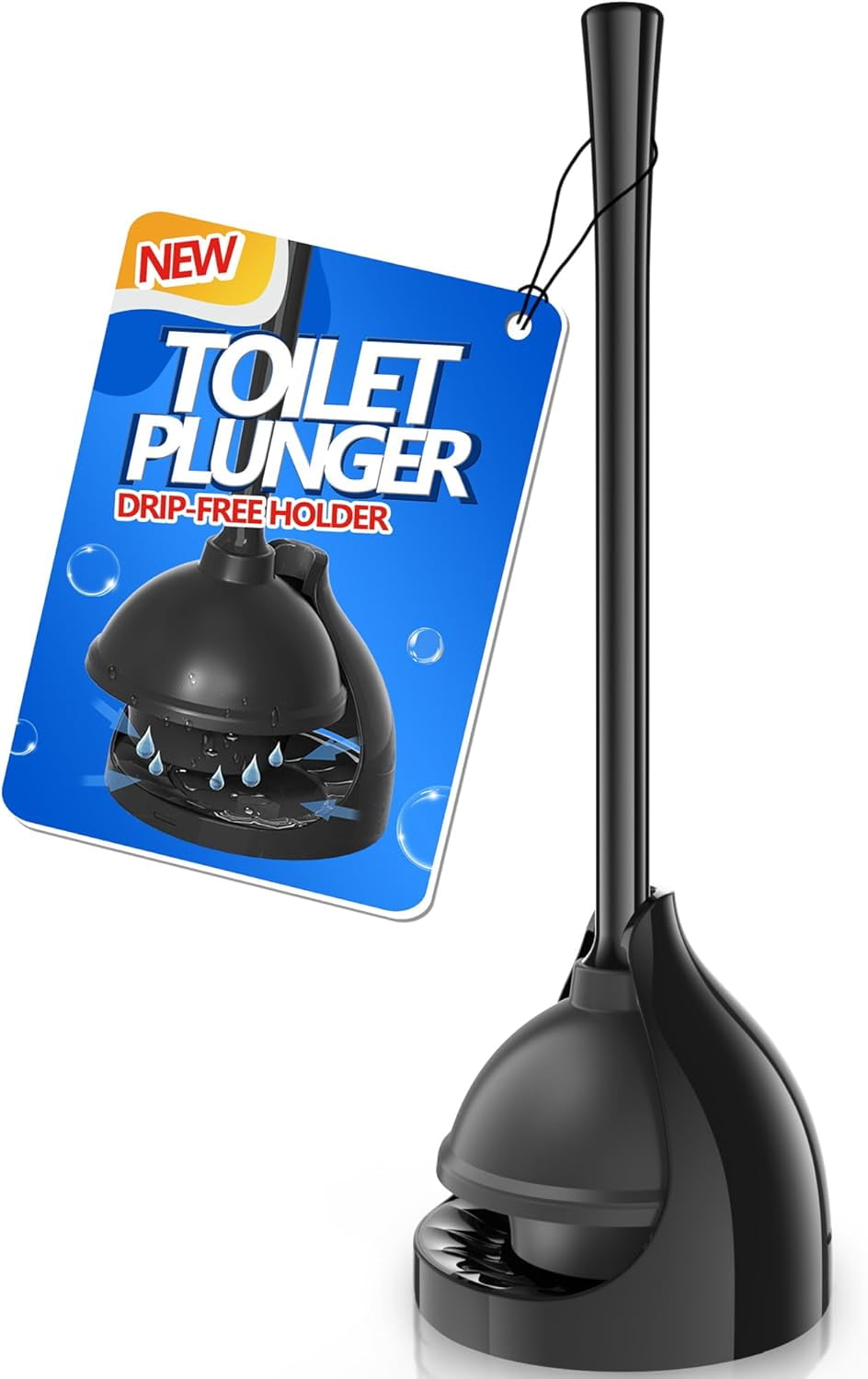 Toilet Plunger with Holder, Plunger with Unique Holder for 5.7-inch ...