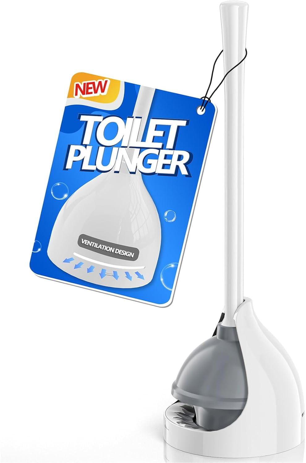 Toilet Plunger with Holder, Plunger with Unique Holder for 5.7-inch ...