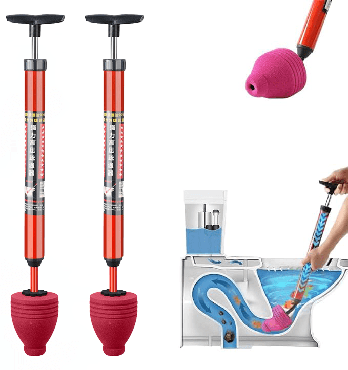 Toilet Plunger, Household High-Pressure Toilet Unblocker, Drain Clog ...