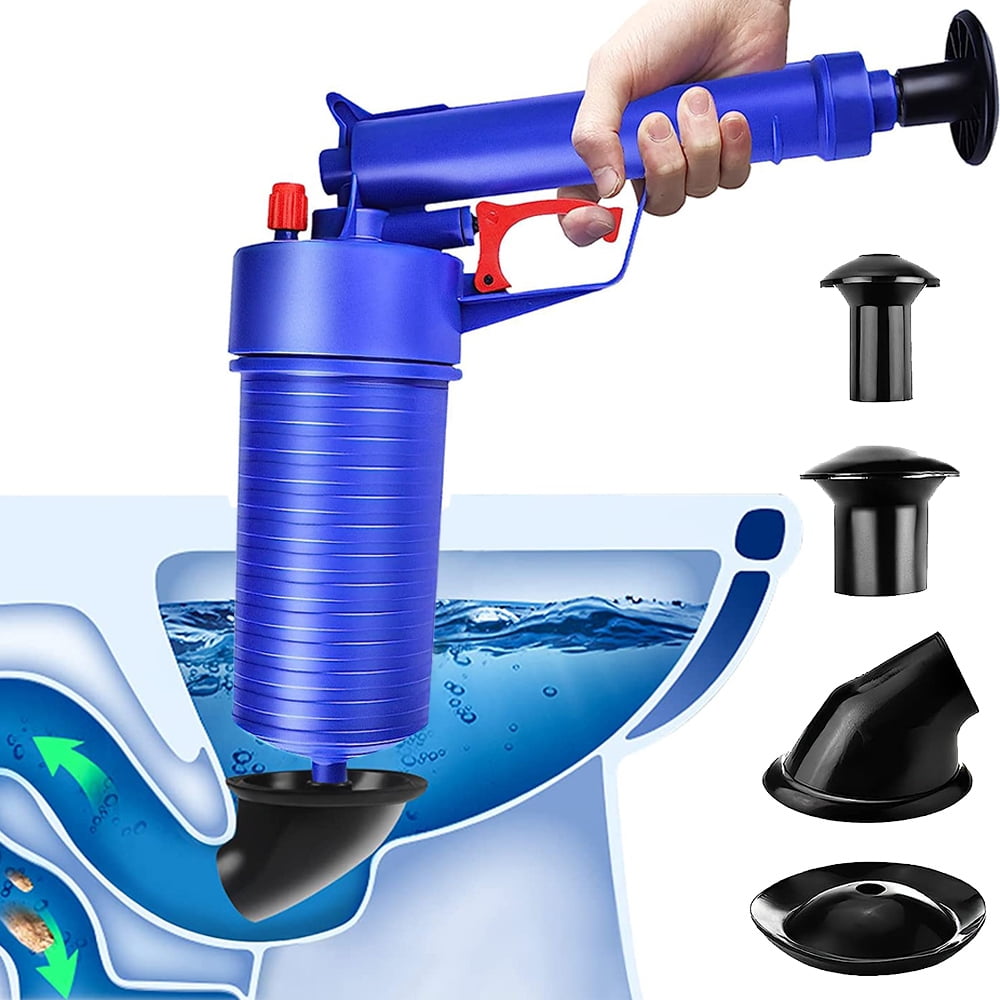 Fixdono Toilet Plunger Set, High Pressure Air Drain Blaster, 4 Sized ...