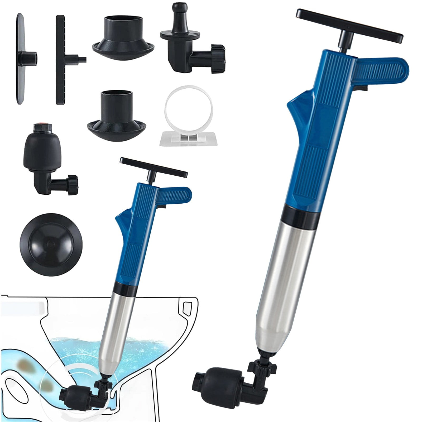 Toilet Plunger Set, High Pressure Toilet Plunger, Toilet Plunger ...