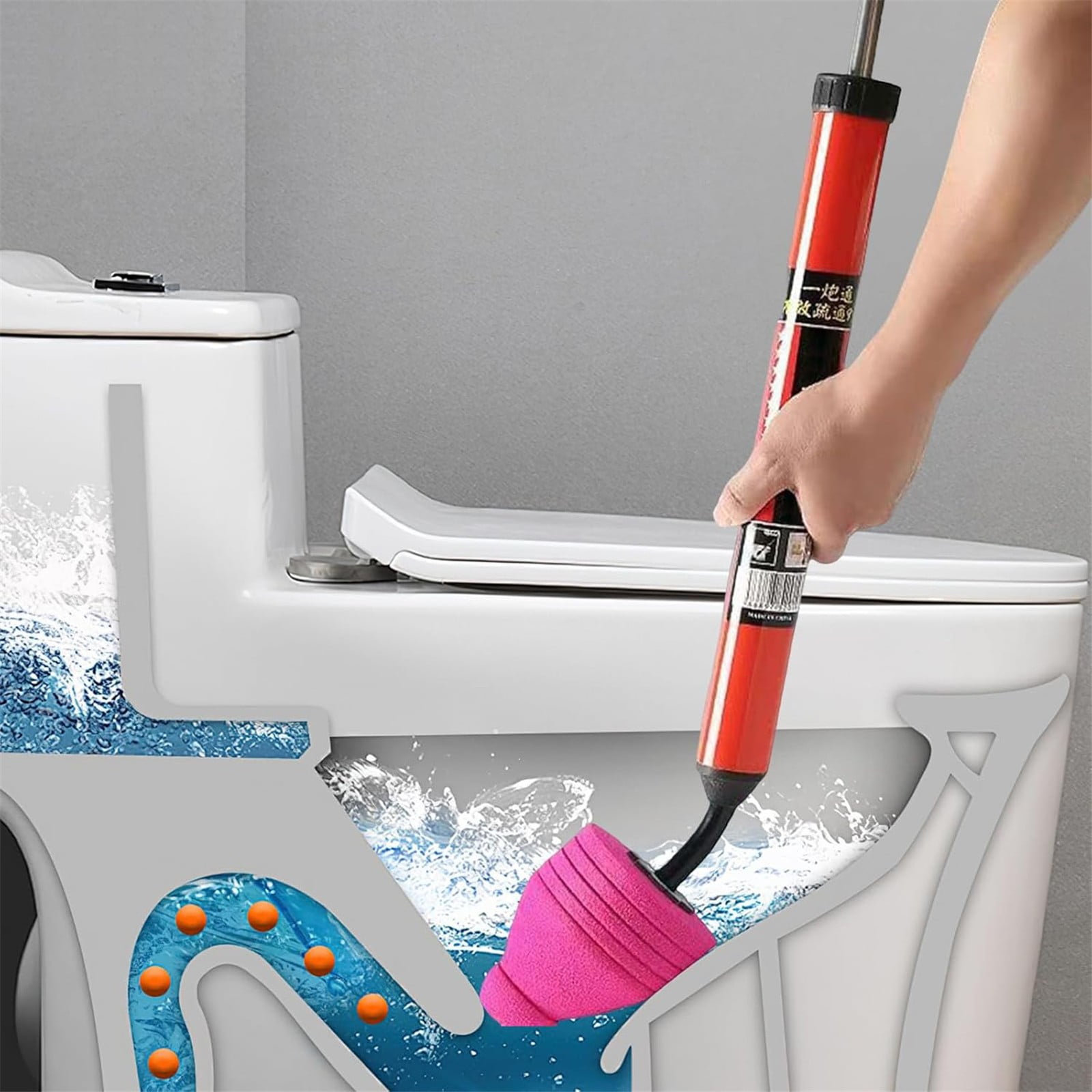 Toilet Plunger, Toilet Unblocker, Toilet Plungers for Unblocking, Toilet Unblocker Heavy Duty ...