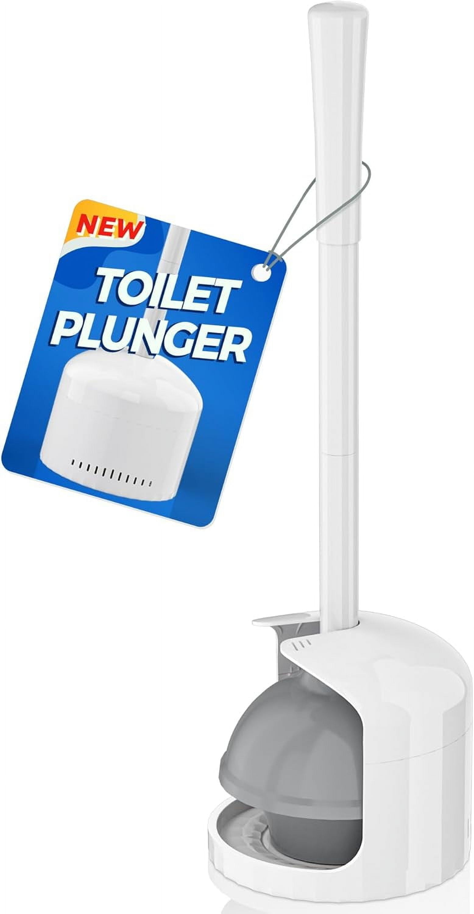 Toilet Plunger with Holder, Plunger with Holder for 5.3-inch Toilet ...