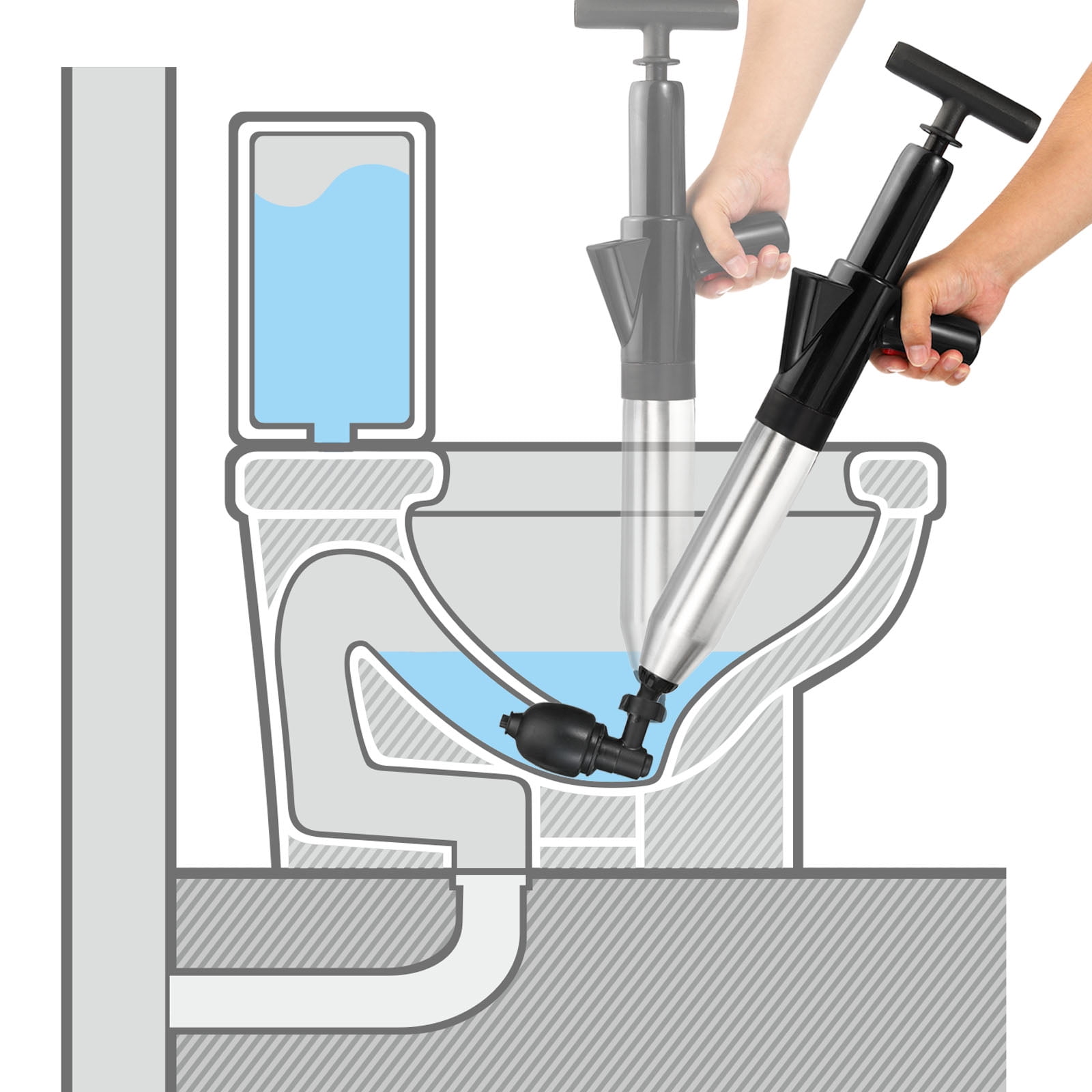 Toilet Plungers High Pressure Drain Plunger Multifunctional Dredge For ...