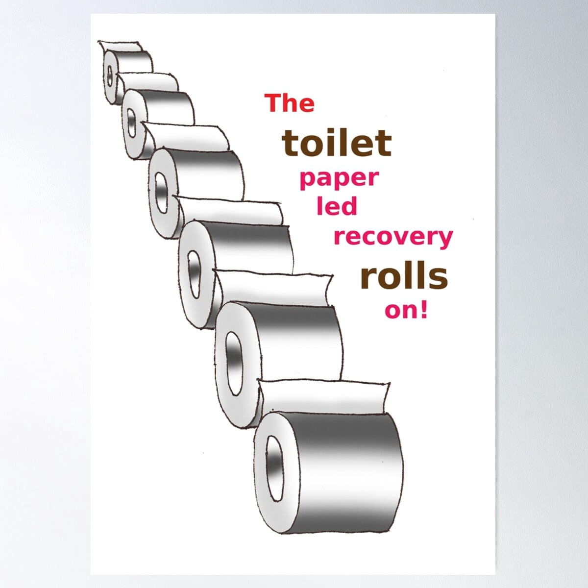 Toilet Rolls Poster Wall Art, Modern Wall Decor For Living Room Bedroom ...
