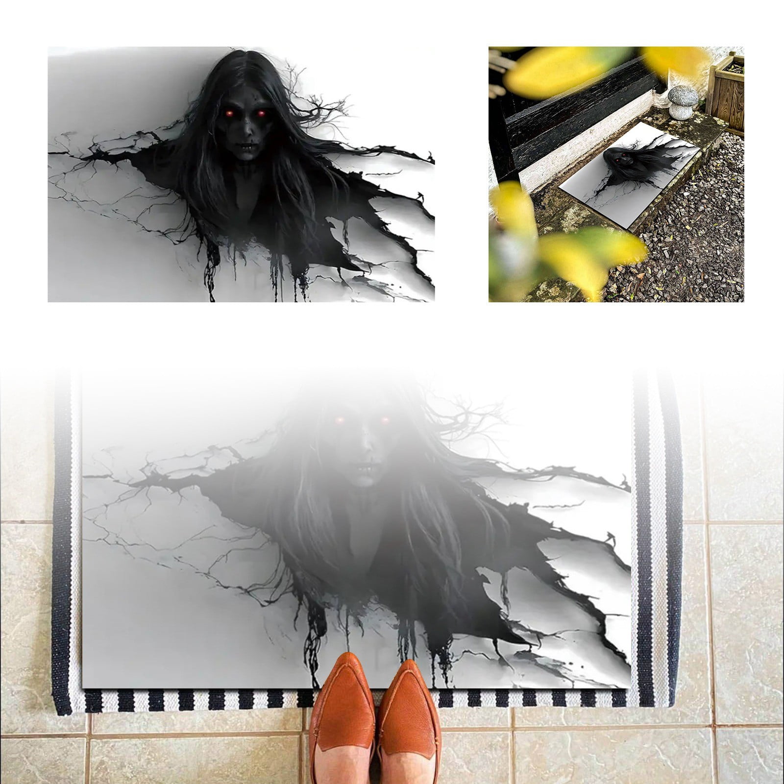 Toilet Rug Indoor Entrance Mat Soft texture for Bathroom Theme 4 Fabric ...