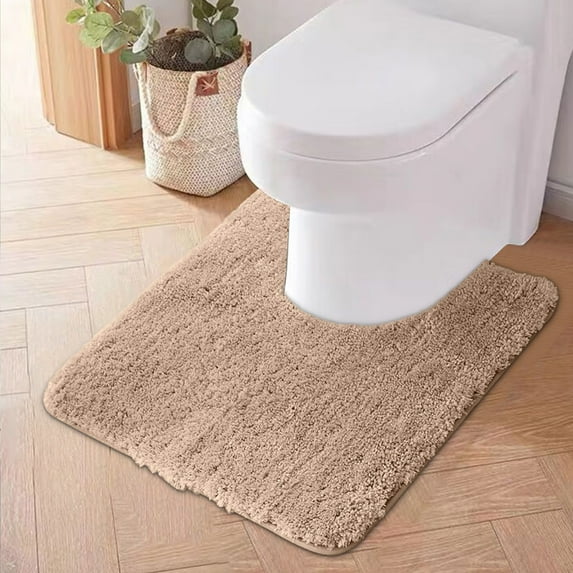 Toilet Rug U-Shaped 20x20 Extra Soft Absorbent Chenille Bathroom Rugs ...