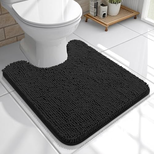 Toilet Rugs U-Shaped 20x20, Extra Soft Absorbent Chenille Contour ...