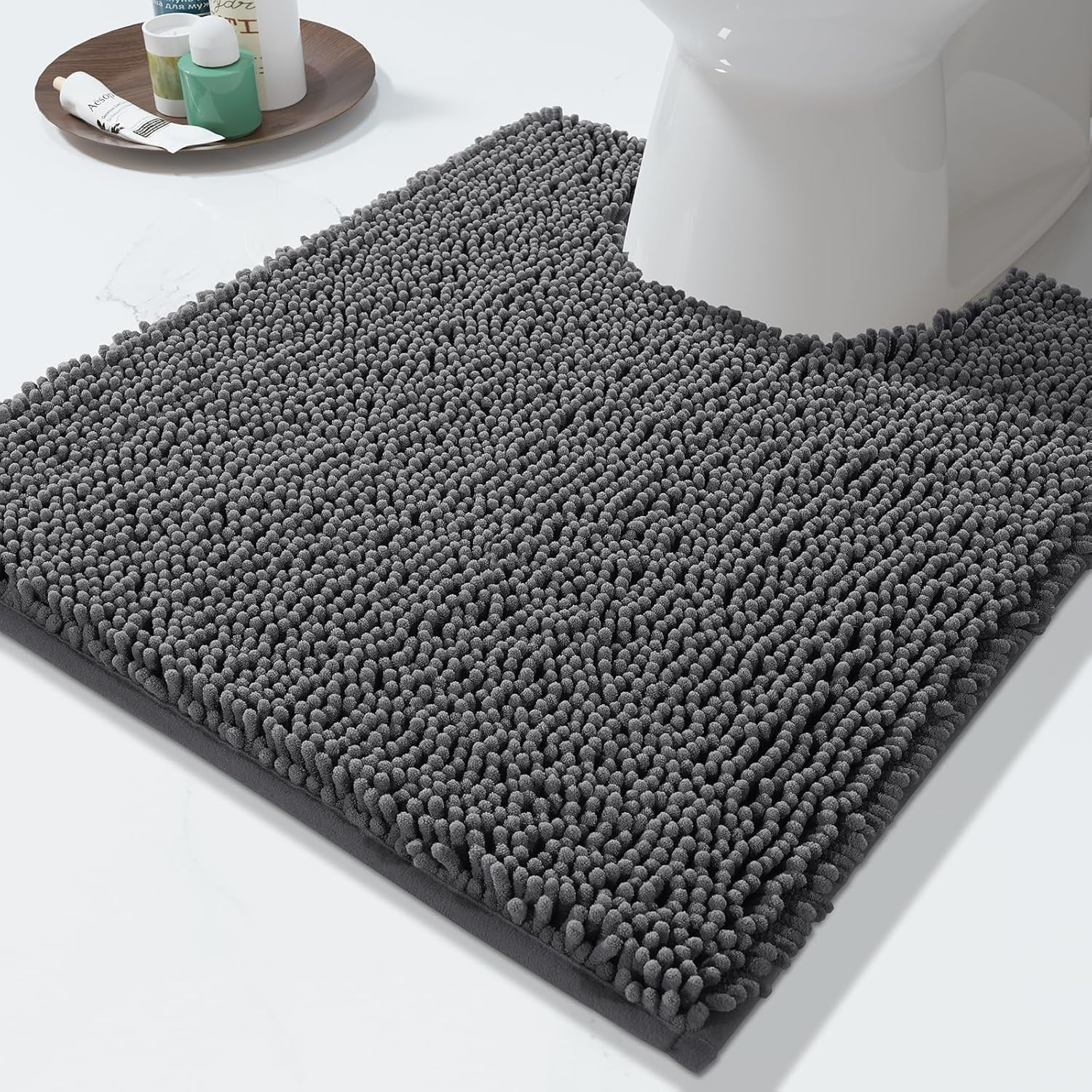 Toilet Rugs U-Shaped 24x20, Extra Soft and Absorbent Microfiber ...