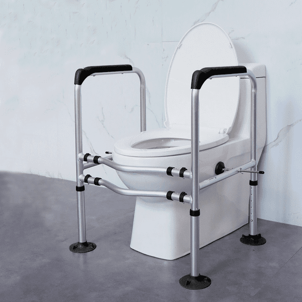 Toilet Safety Rail for Elderly, Height & Width Adjustable Toilet Safety ...