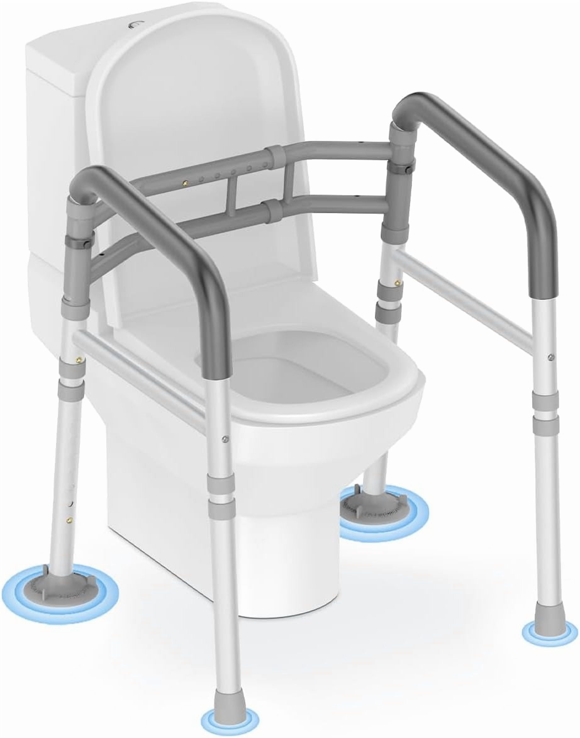 Toilet Safety Rails 300 lb - Adjustable Toilet Safety Frame & Rails ...