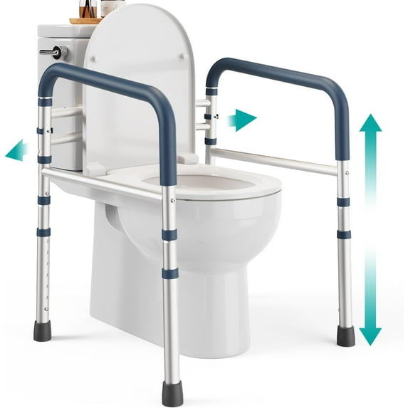 Toilet Safety Rails (350 lb) - Adjustable Toilet Safety Frame & Rails ...
