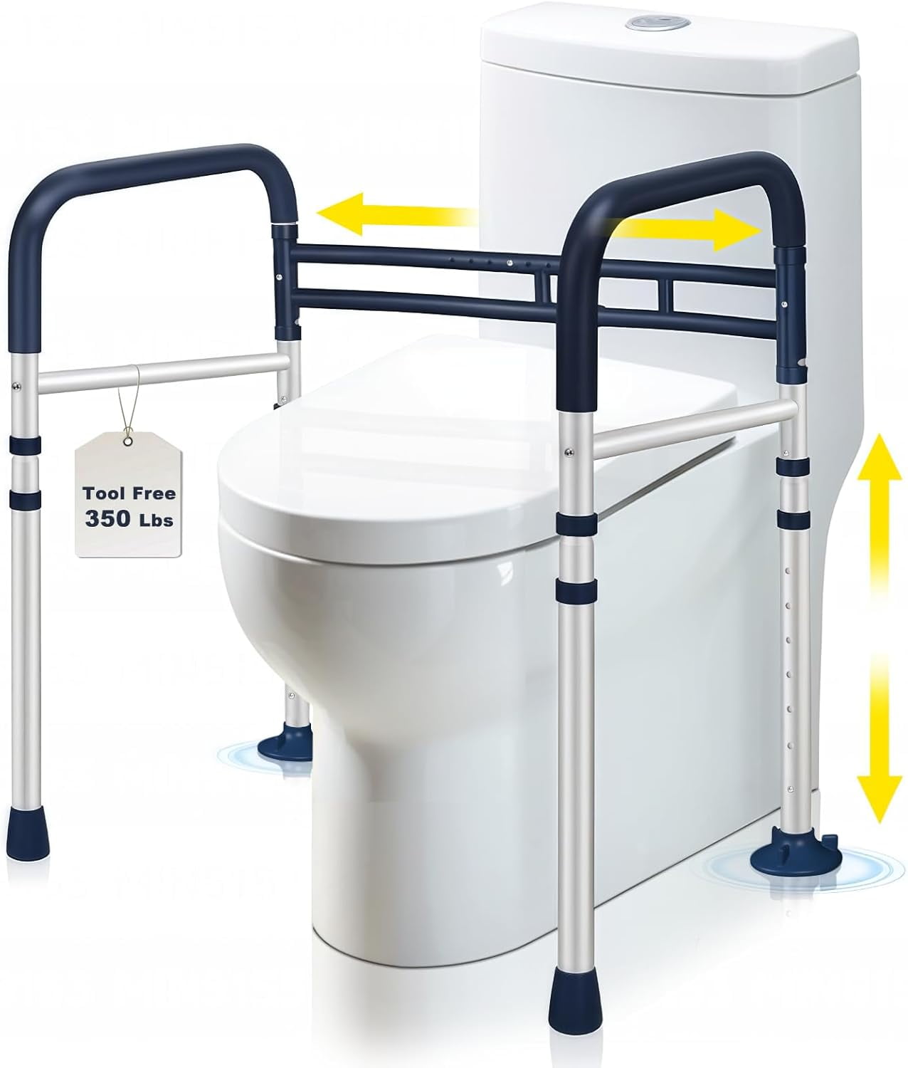 Toilet Safety Rails, Adjustable Toilet Handles for Elderly and Disabled ...