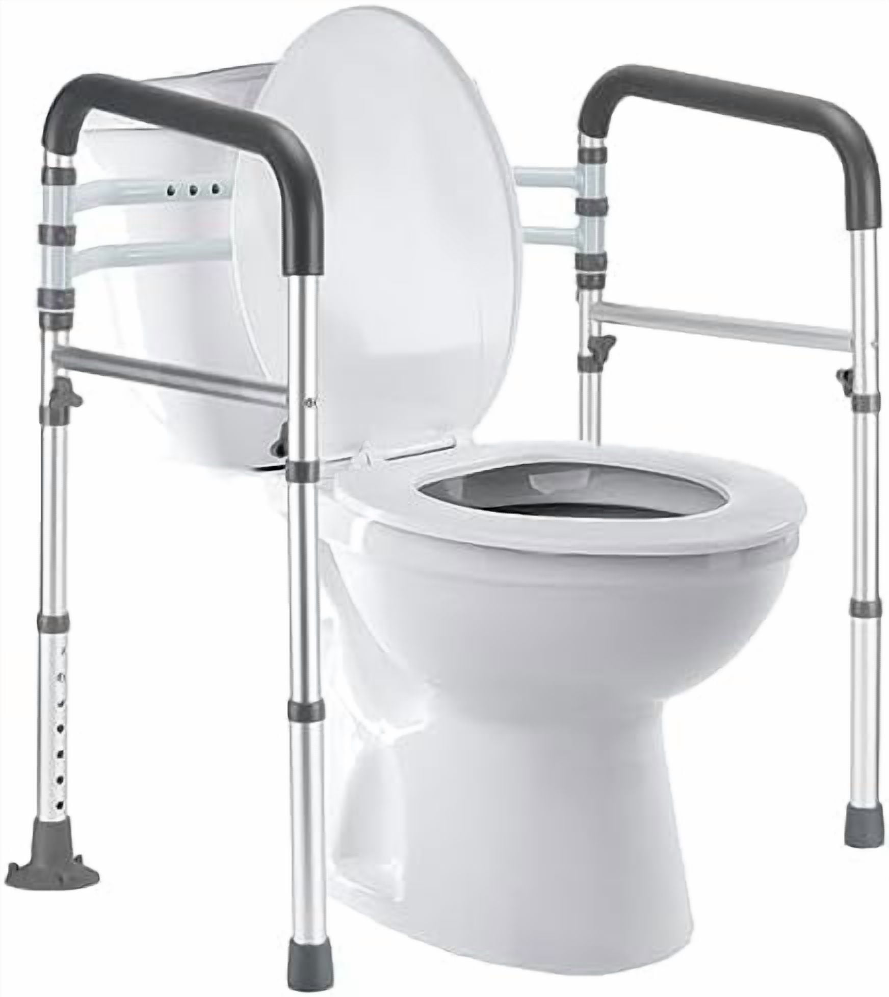 Toilet Safety Rails, Adjustable Toilet Frame for Elderly, Seniors ...