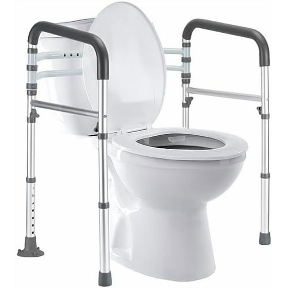 Toilet Safety Rails, Adjustable Toilet Frame for Elderly, Seniors ...