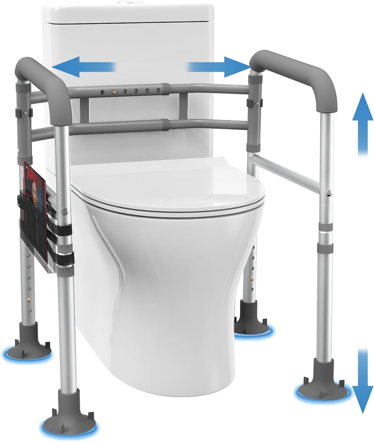 Toilet Safety Rails, Adjustable Toilet Safety Frame for Elderly ...
