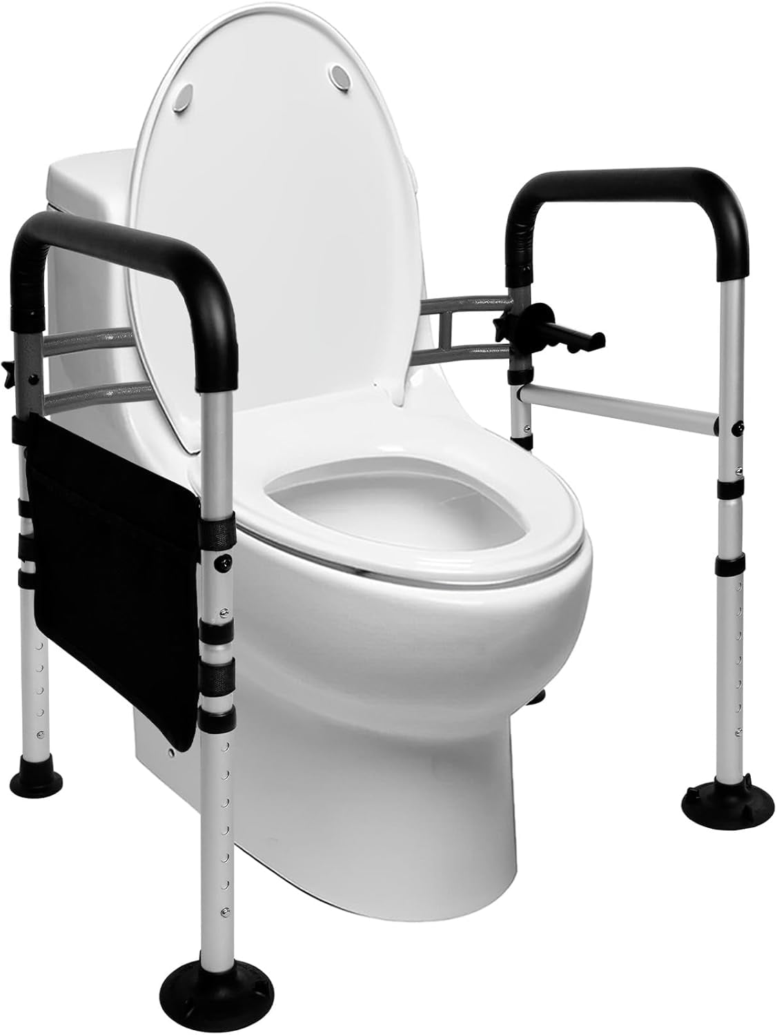 Toilet Safety Rails & Frames for Seniors,330 LBS Adjustable Foldable ...