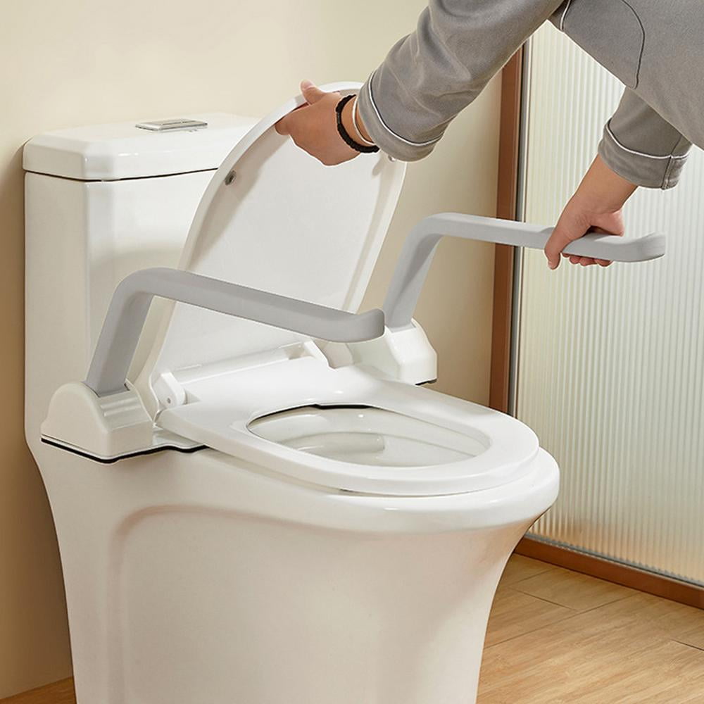 Toilet Safety Rails for Seniors (330 lbs), Toilet Safety Frame with ...