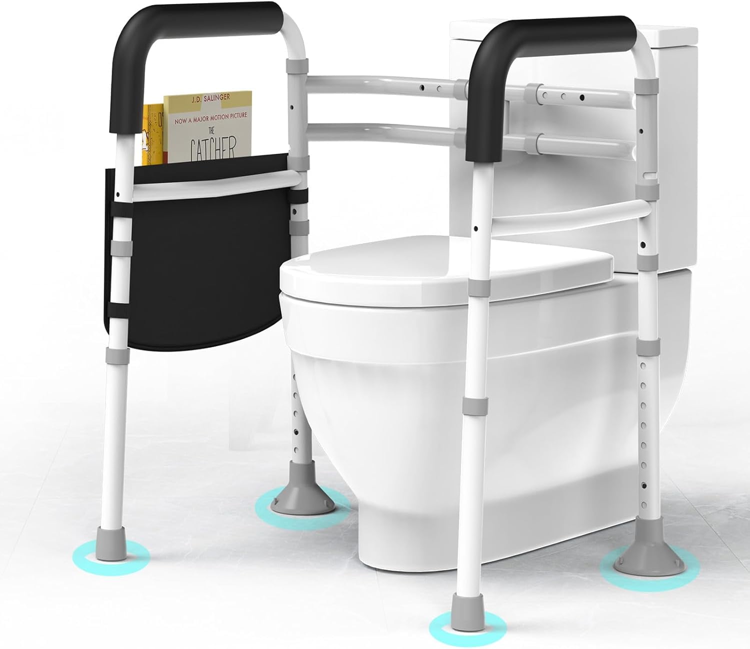 Toilet Safety Rails Stand Alone - Adjustable Detachable Toilet Safety ...