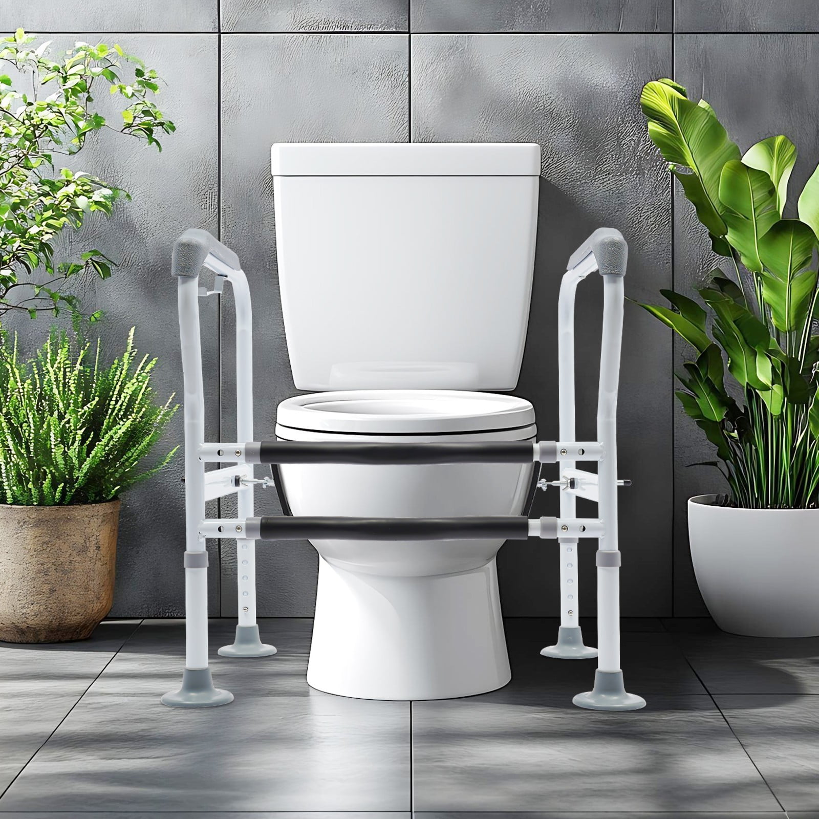 PEAKORAToilet Safety Rails Toilet Handles for Elderly Handicap Toilet ...