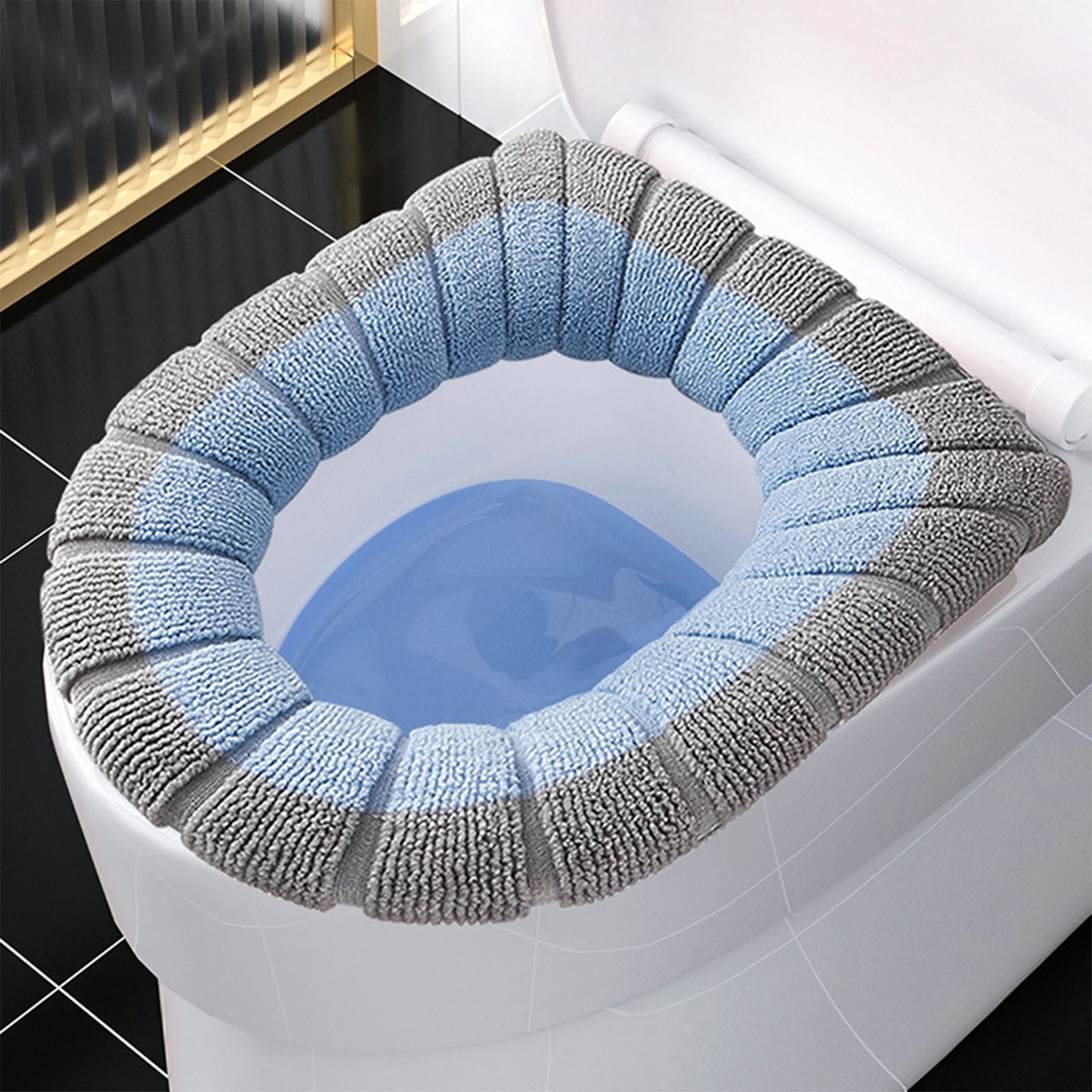 Toilet Seat Cover,2025 New Toilet Lid Cover,Soft Polyester Bathroom ...