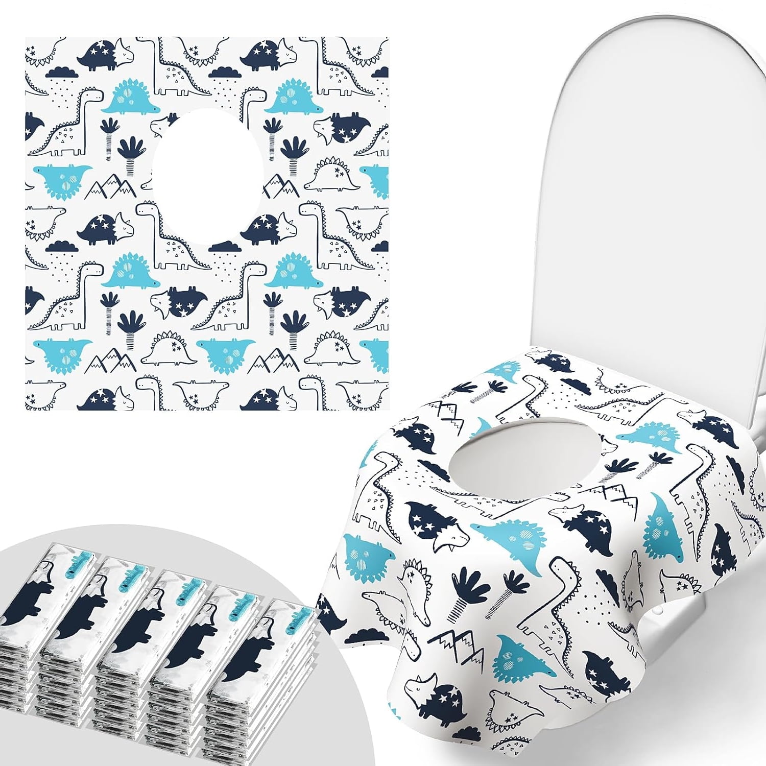 Toilet Seat Covers Disposable, Large Waterproof Potty Covers for ...