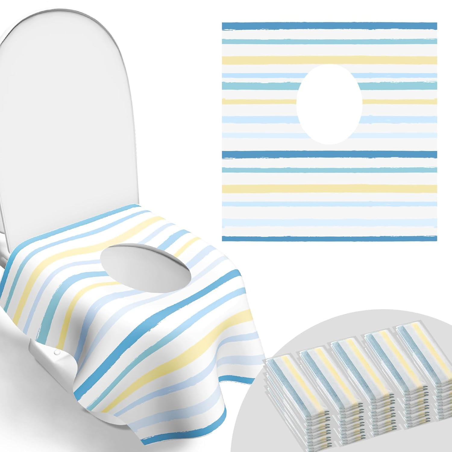 Toilet Seat Covers Disposable, Large Waterproof Potty Covers for ...