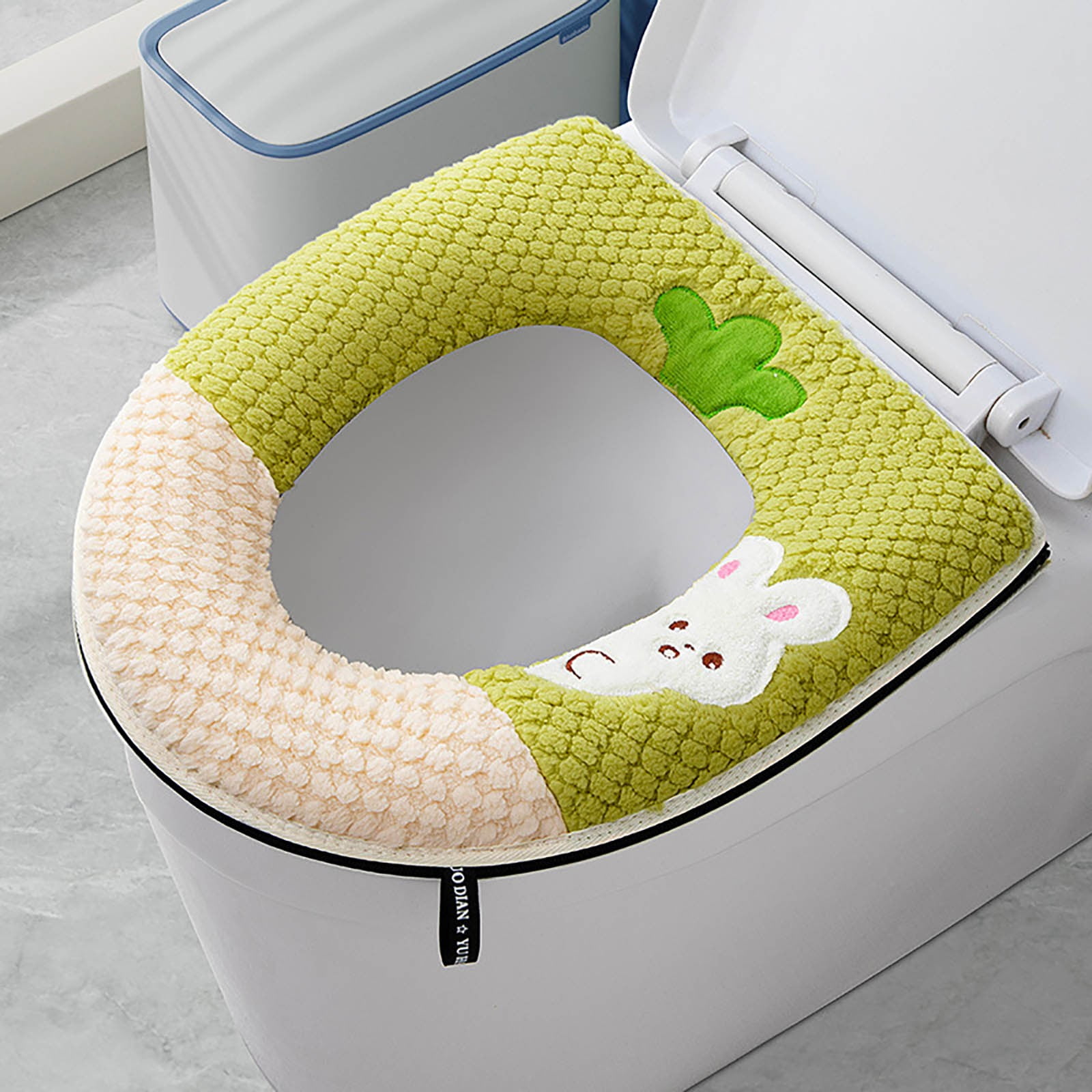 Toilet Seat Cushion with Adhesive Buckle and Handle, Soft Material for ...