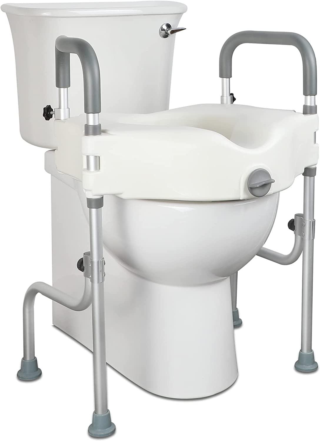 Toilet Seat with Handles, 5 Inch Toilet Seat Riser Heavy Duty with ...