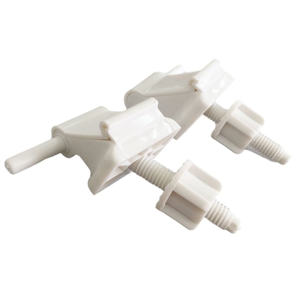 Toilet Seat Hinge Replacement Kit White Plastic Fitting Hardware ...