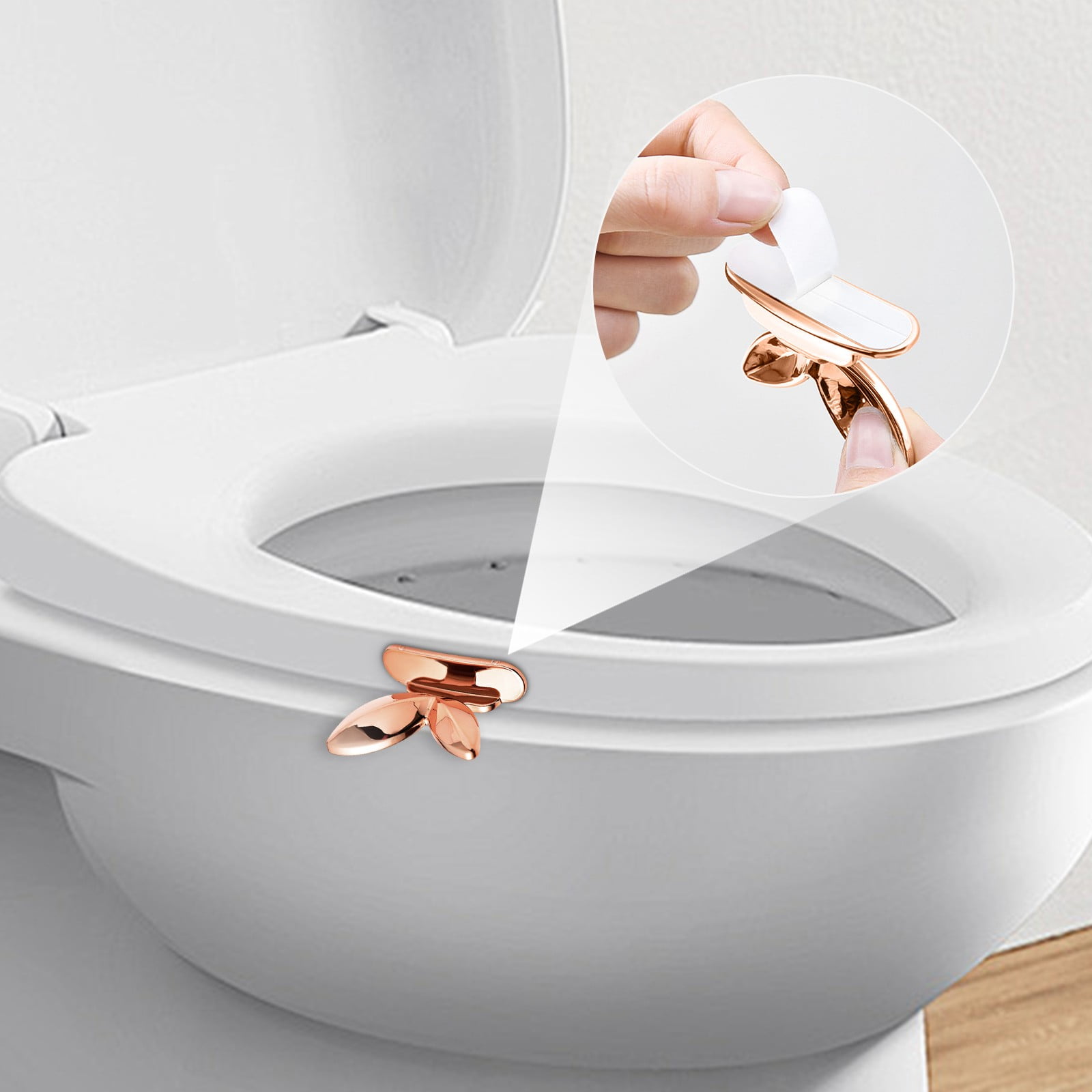 Toilet Seat Lifter Handle, Hygienic Leaf Design Toilet Lid Opener with ...