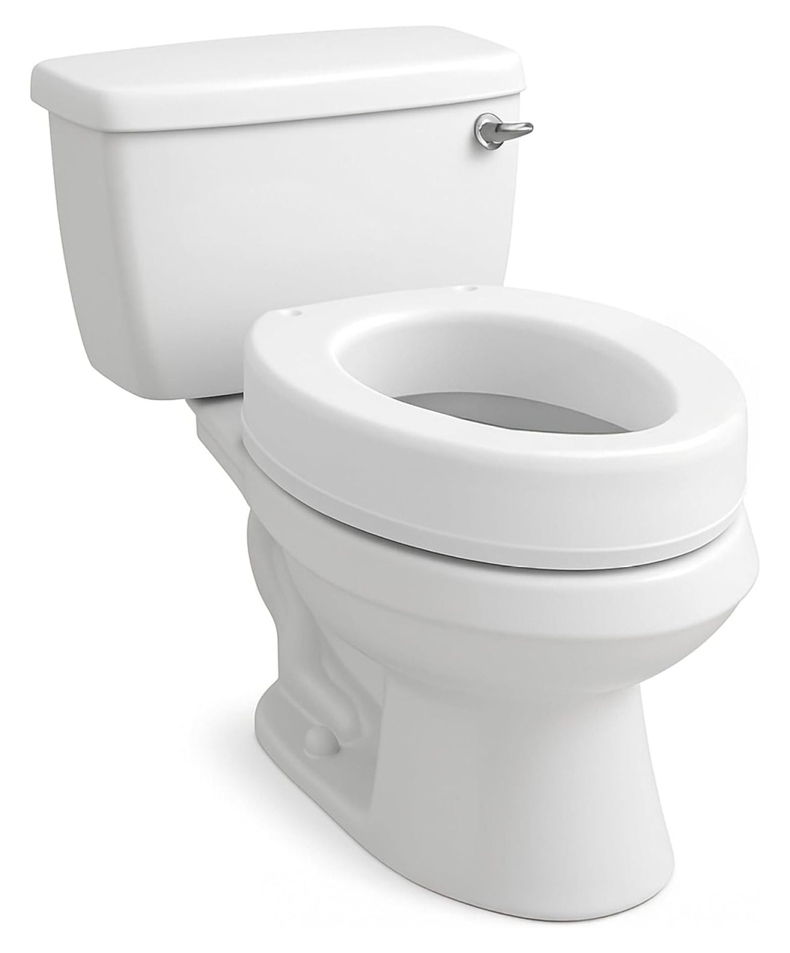Toilet Seat Riser, Elongated Raised Toilet Seat Adds 3.5 inches to ...