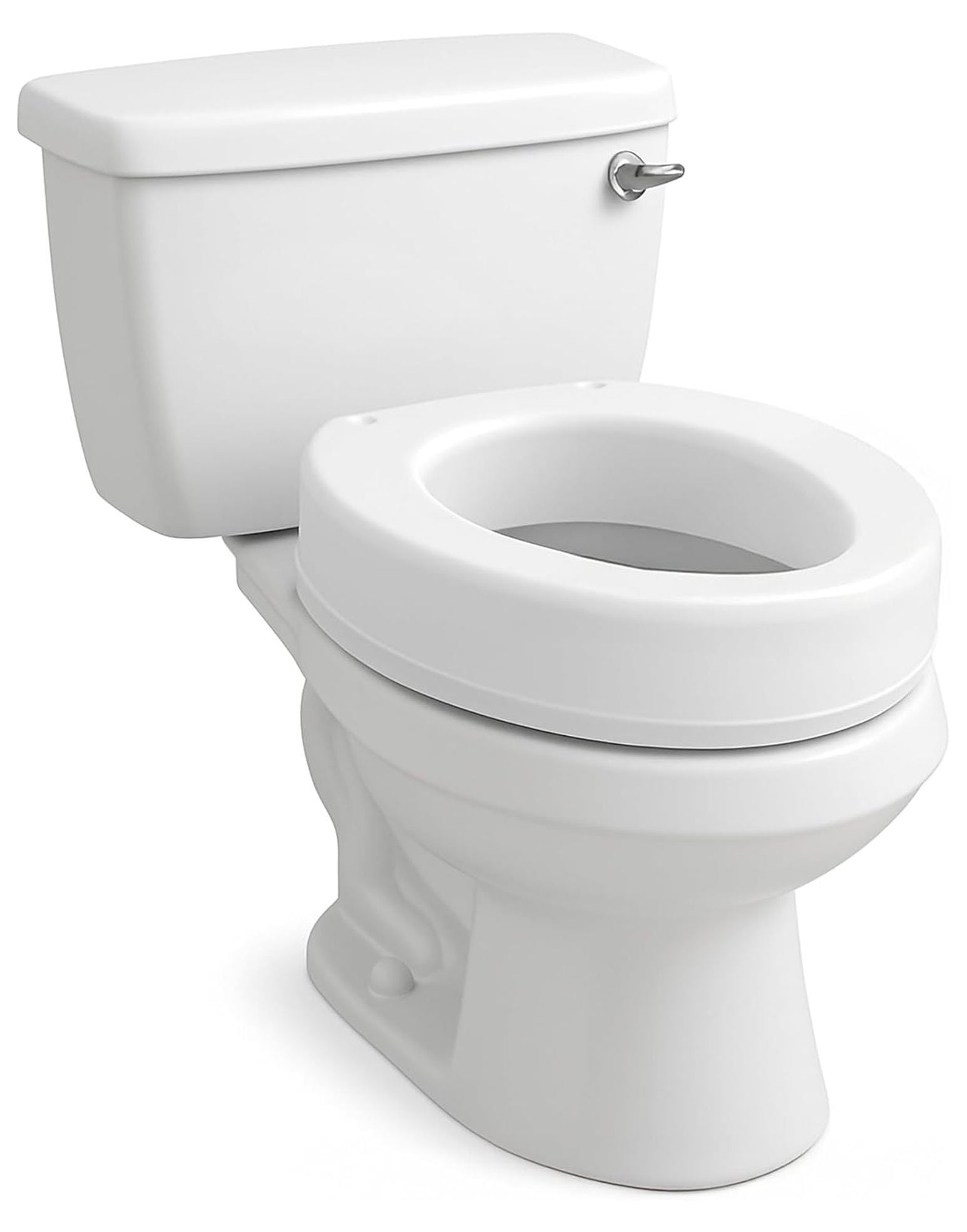 Toilet Seat Riser, Round Raised Toilet Seat Adds 3.5 inches to Toilet ...