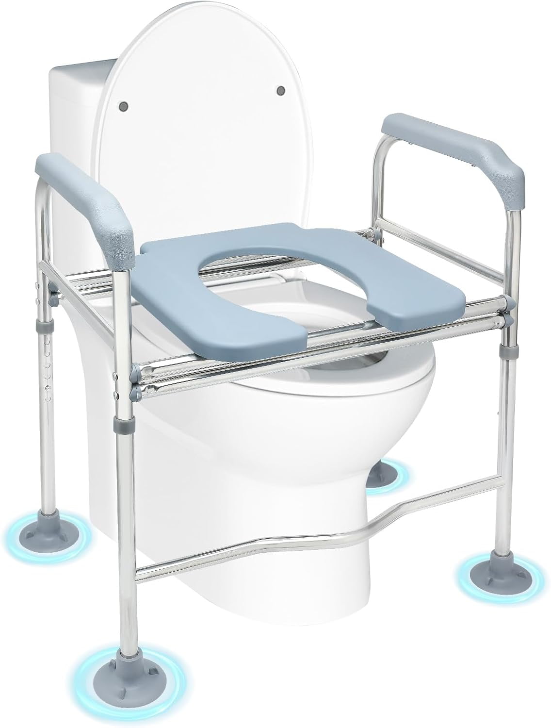 Toilet Seat Riser for Seniors,Raised Toilet Seat with Handles,Height ...