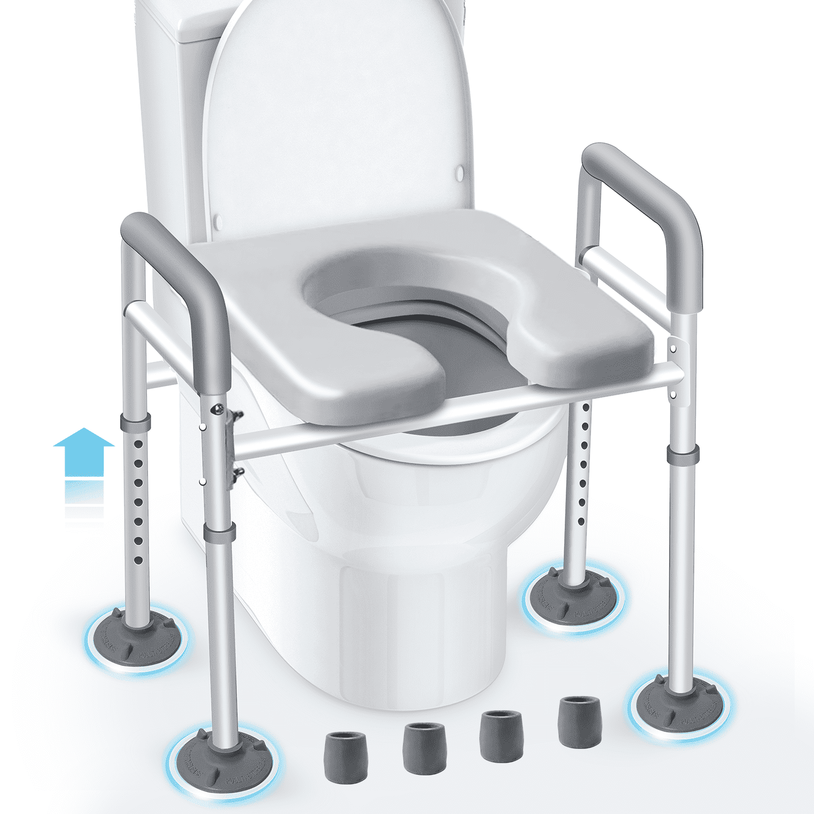 Toilet Seat Risers for Seniors Elongated, Raised Toilet Seat with ...