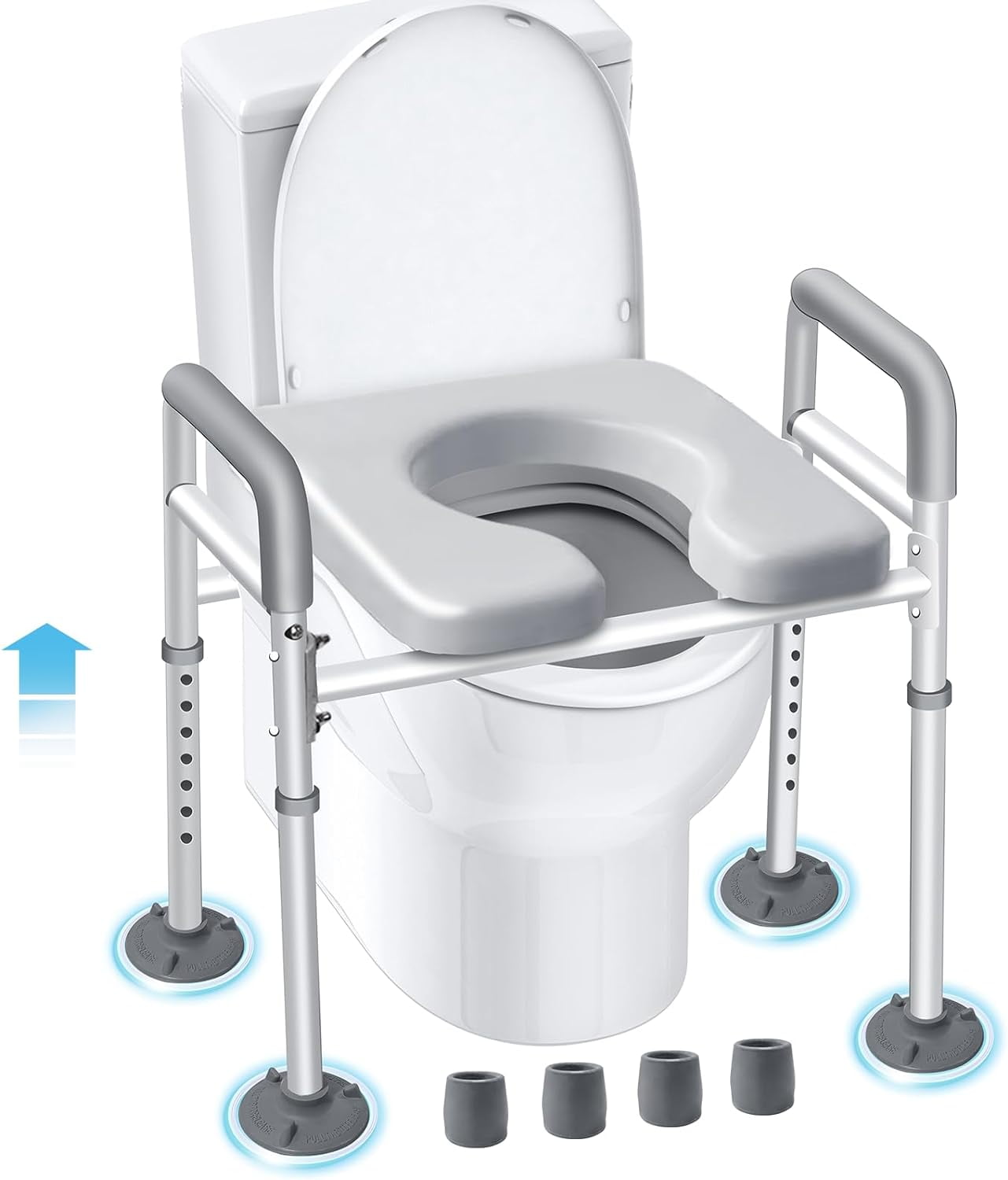 Toilet Seat Risers for Seniors Elongated, Raised Toilet Seat with ...