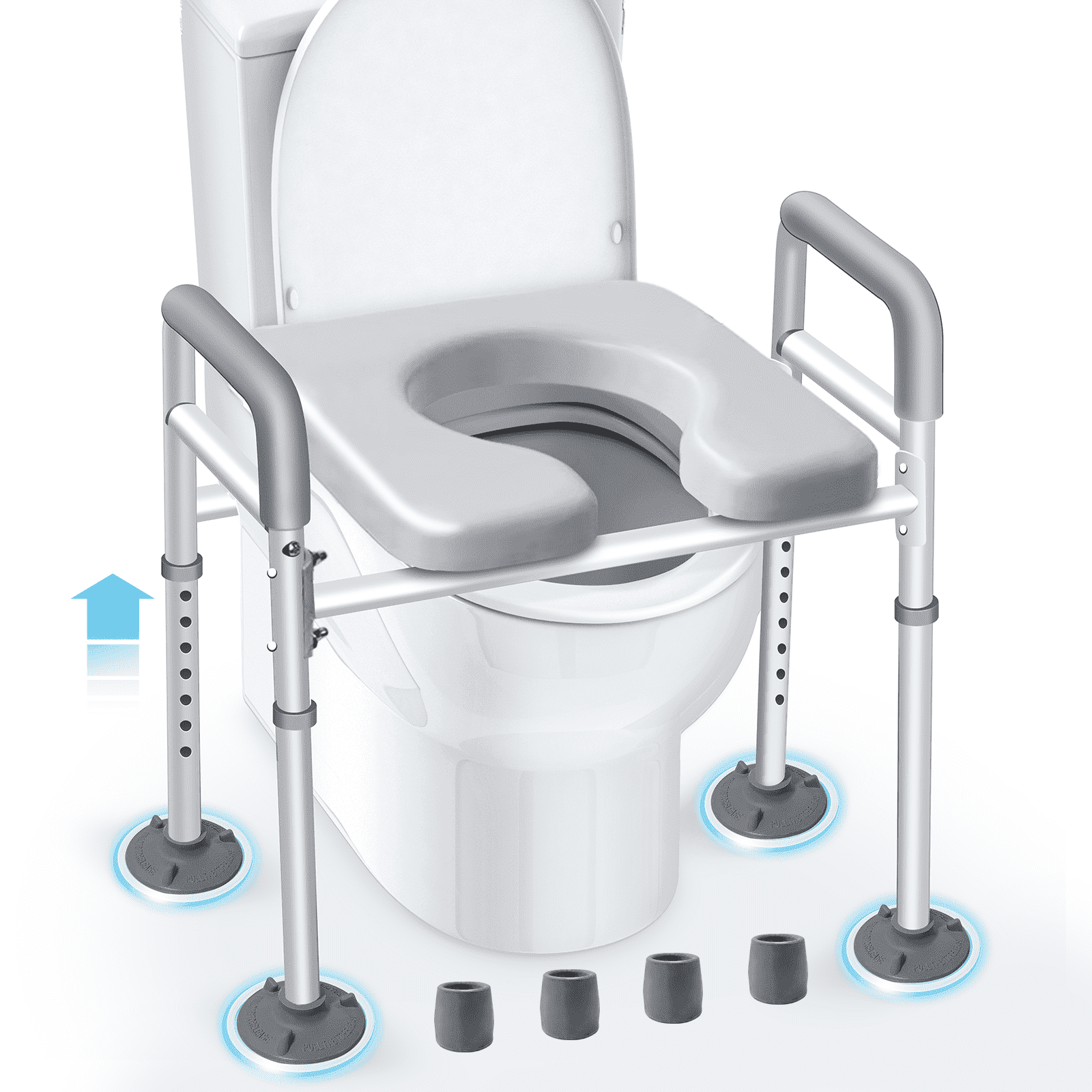 Toilet Seat Risers for Seniors Elongated, Raised Toilet Seat with ...