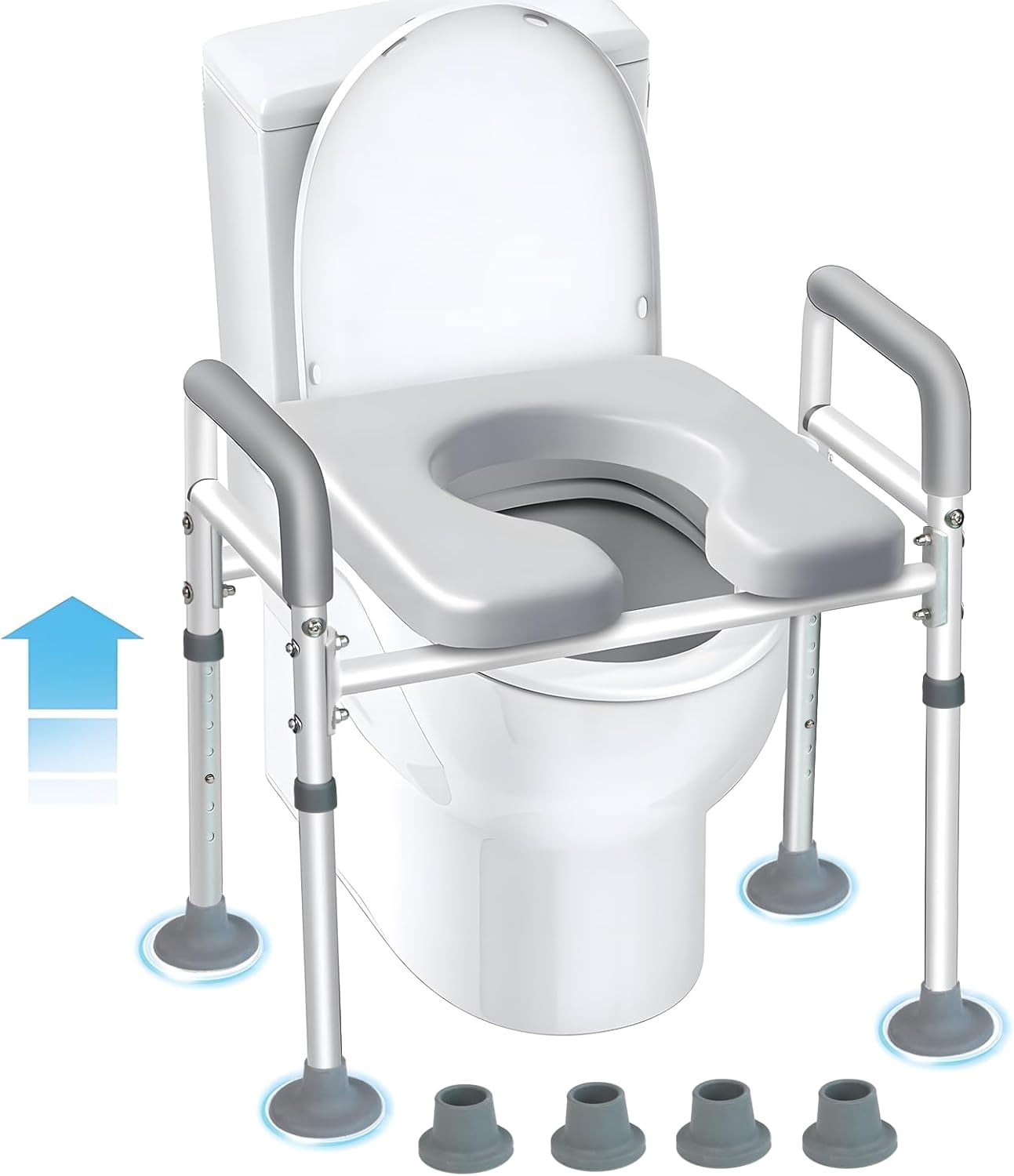 Toilet Seat Risers for Seniors Elongated, Raised Toilet Seat with ...