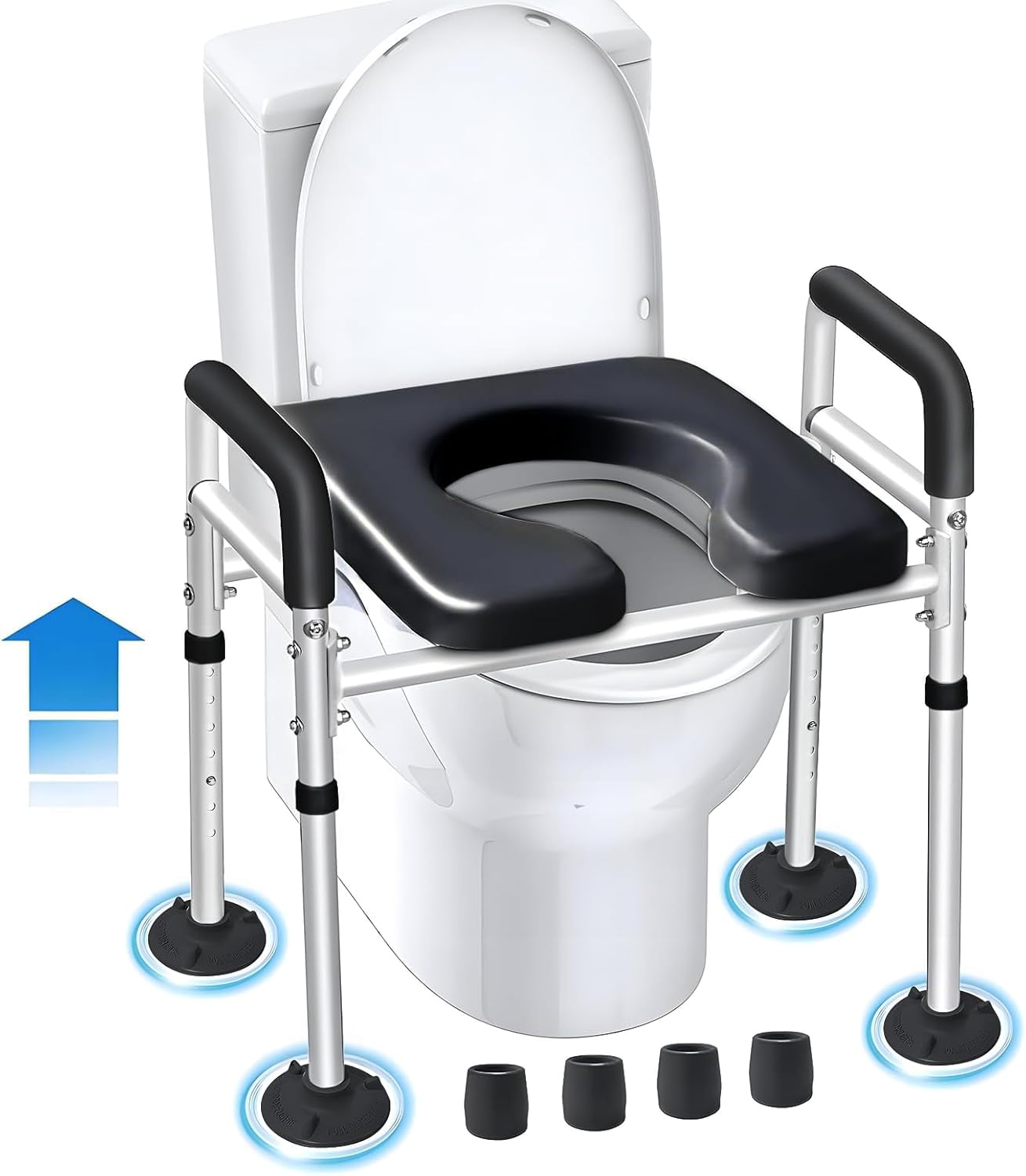 Toilet Seat Risers for Seniors Elongated, Raised Toilet Seat with ...