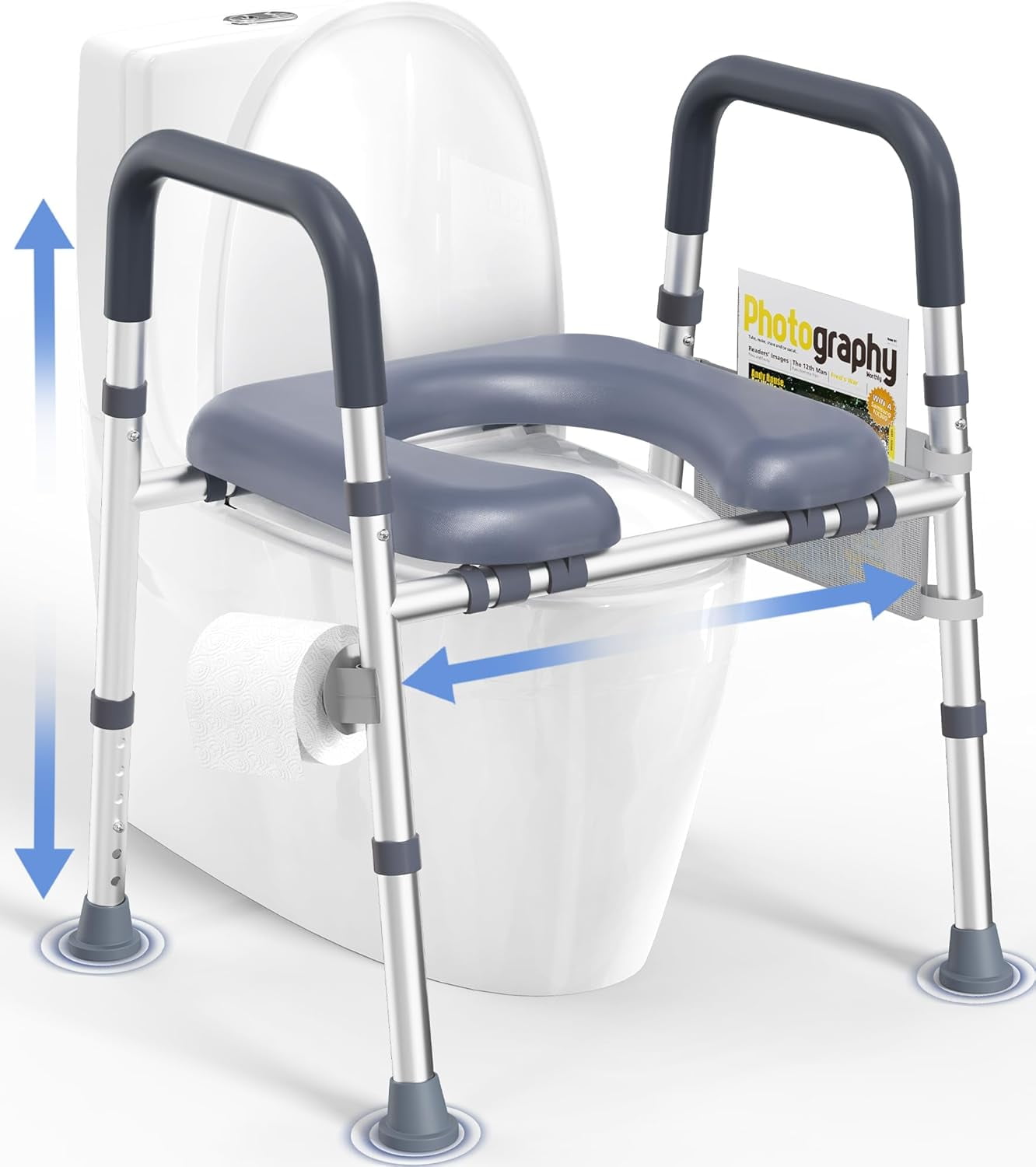 Toilet Seat Risers for Seniors, FSA HSA Eligible Raised Toilet Seat ...