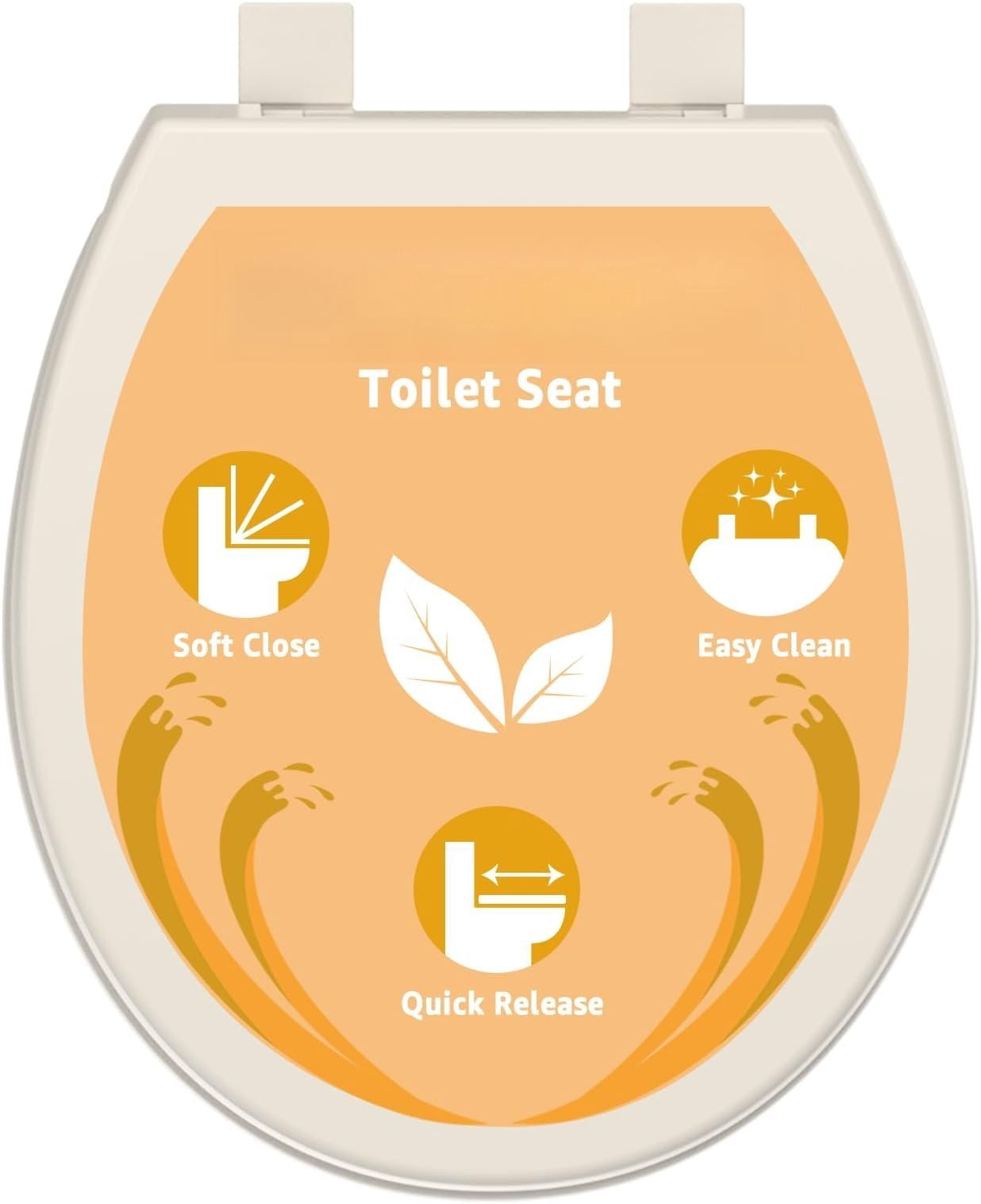 Toilet Seat Round 16.5 Inch with Quick Release-Quick Connect, Round ...